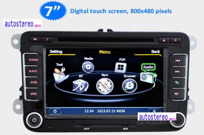Cina Stereotipia dell'automobile del touch screen di VW Golf Jetta con Sat Nav e Bluetooth in vendita