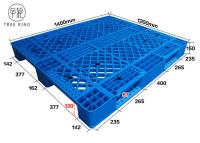 Cina I pallet di plastica accatastabili industriali resistenti dell'entrata a quattro vie immagazzinano gli stoccaggi 1400 * 1200 in vendita