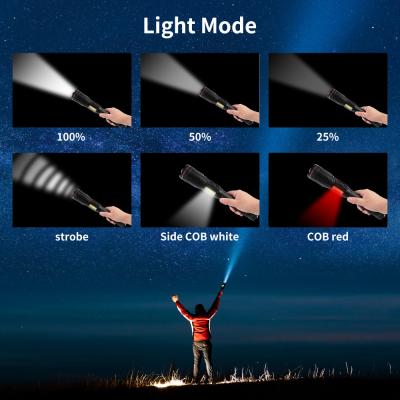 중국 Safety LED Work Flashlight Rechargeable For Camping Hiking Outdoor Activities 판매용