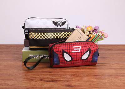 Cina Sacchetto su ordinazione della matita della chiusura lampo di logo di Batman, supporto della matita di trucco del regalo di viaggio della tela in vendita