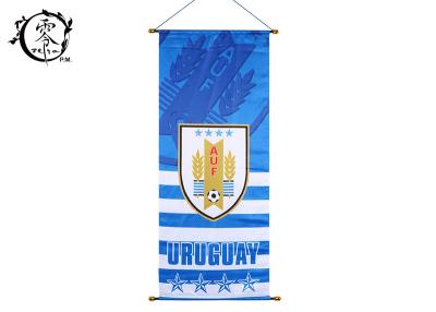 China De Sublimatie van het voetbalteam drukte Multiculturele Vlagbanners UV langzaam verdwijnt de Bestand Polyester van Uruguay Te koop
