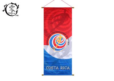 China Verdwijnt het Nationale Team die van Costa Rica de Multiculturele Levendige Kleur hangen van Vlagbanners UV Bestand Duurzame Lichtgewicht langzaam Te koop