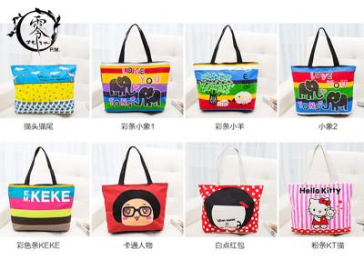 China El múltiplo diseña los bolsos de los bolsos de las muchachas del modelo de la historieta de los bolsos de ultramarinos de señora Canvas Recycle en venta