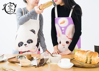 China Avental feito sob encomenda da cozinha do bebê do coelho da panda com os laços extremamente longos dos bolsos duráveis para jardinar à venda