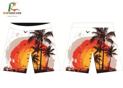 Cina Il bordo dell'elastam del poliestere mette le palme in cortocircuito del tramonto, shorts della costituzione fisica degli uomini bianchi in vendita