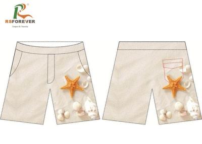 Cina Shorts giallastri su ordine del bordo bianco più la dimensione con amichevole eco- delle tasche in vendita