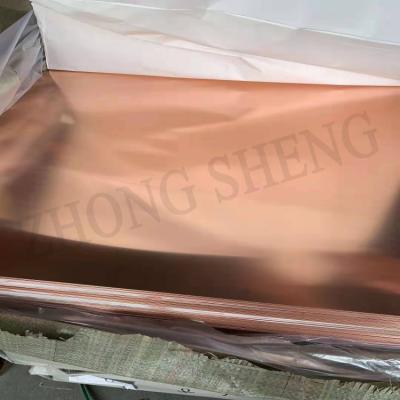 중국 3mm 두께 8 x 4 피트 구리판 ASTM C18150 C18200 C17200 C1720 제품용 원료 및 비연금 재료 판매용