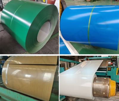 중국 15/7 um 모든 RAL 컬러로 코팅된 PPGI 전차화 된 강철 코일 두께 600-1250mm 너비 판매용