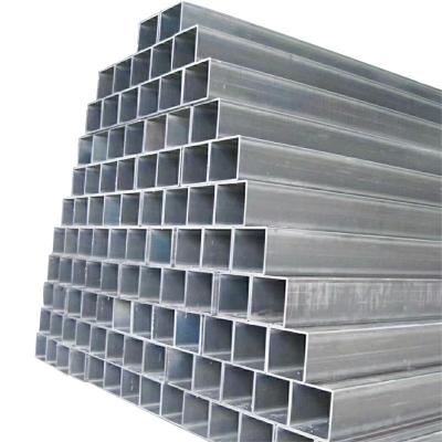 China GB Standard GI Galvanized Square Rectangular Tube with 12M Length and 2mm Thickness Guaranteed 50x100mm 100x100mm Size for sale