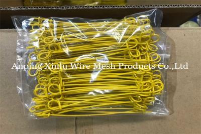 Chine 19Gauge Jaune Rouge Bleu PVC enduit double boucle de barres de fil de fer pour le regroupement avec 20% de taux d'allongement à vendre