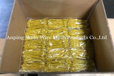 Chine 19Gauge Jaune Rouge Bleu PVC enduit double boucle de barres de fil de fer pour le regroupement avec 20% de taux d'allongement à vendre