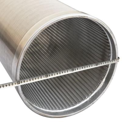 중국 심정 시추를 위한 3.2x6mm V자형 연속적인 슬롯 래핑 스크린 와이어 파이프 판매용