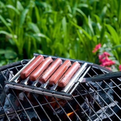 Chine Le BBQ facilement nettoyé usine le support de rouleau de saucisse de hot-dog de gril de gosse de 5 sections à vendre