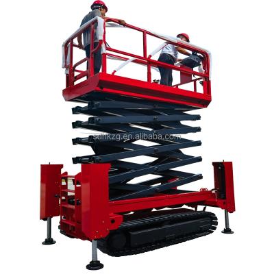 China Self-Propelled Indoor/Outdoor Electric Scissors Lift Order Picker Forklift for sale