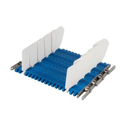 中国 プラスチックボトル モジュール式 フラットトップコンベヤーベルト ピッチ 25.04mm 販売のため