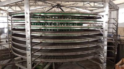 Cina Torre di raffreddamento a spirale trasportatore di raffreddamento a spirale per pane tostato in vendita