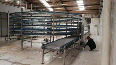 Cina Torre di raffreddamento a spirale di trasporto di pane in acciaio inossidabile CE per la linea di produzione automatica di panini in vendita