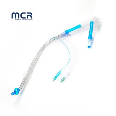 China Doppel-Lumen-Endobronchialröhre Ett mit doppelter PU- / PVC-Manschetze zu verkaufen