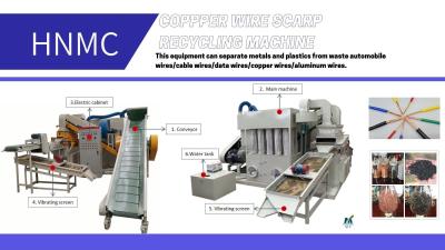 Chine Machines de séparation des déchets de câbles de haute puissance, de recyclage des fils de cuivre, avec conception à vendre