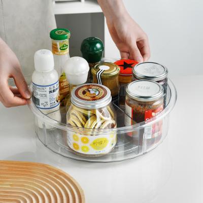 中国 2つのディバイダーはプラスチック不精なスーザンのオルガナイザーの回転盤の台所オルガナイザーをかわいがる 販売のため
