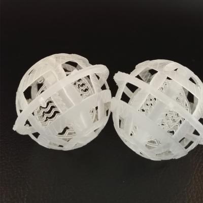 Cina Biomedia a sfera di gabbia di plastica aperta 50 mm per il trattamento dell'acqua in vendita