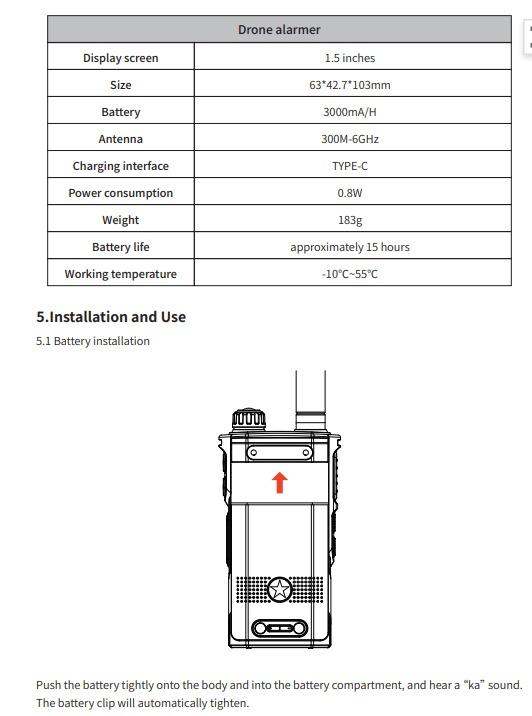Detection System for Dji Autel Product Drone Detector
