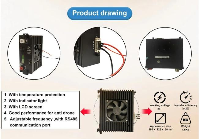 Dds 100W High Power Integrated Module 200-6GHz Customizable Broadband Amplifier Alarm Switch Over-Temperature Anti Fpv Drone