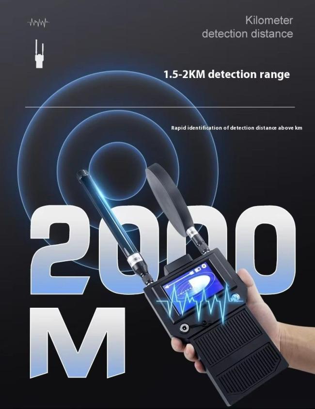 1-2km Precision Warning Handheld Drone Detector with Touch Screen