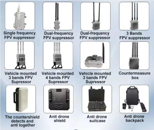 Portable 70MHz~6GHz All-Channels Handheld Fpv Drone Detector with 0~3km Interference Distance Anti Uav System