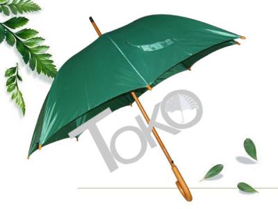 Cina 48 pollici dell'ombrello di legno della maniglia della canna di struttura di camminata del metallo con le costole della flauto in vendita