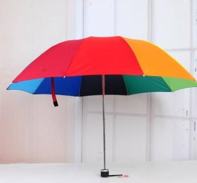 Cina L'ombrello colorato arcobaleno dei bambini, costole aperte dell'ombrello 8 della ruota di colore del manuale in vendita