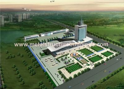 Cina Costruzioni d'acciaio commerciali di ASTM A36 A992 con la prova di corrosione d'acciaio di plastica della finestra in vendita