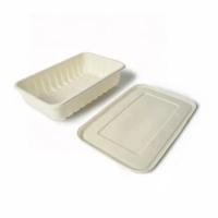 Quality 650ml capacity environmentally friendly biodegradable corn starch disposable fast food container with lid for sale