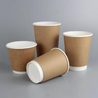 Quality Custom Logo Printed Double Layer Bio-Degradable Paper Cups Single Round Cups for Coffee for sale