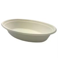 Quality Eco Friendly Sugarcane Disposable Biodegradable Sustainable Microwavable Oval Bowl Salad Fruit Soup for sale