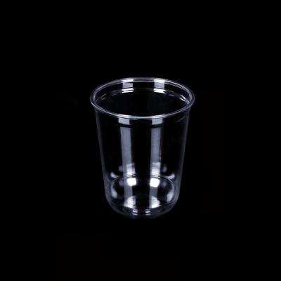중국 100% 생분해성 일회용 CPLA 플라스틱 뚜?? 맑은 차가운 맥주 우유 차 커피 소스 PLA U 모양의 Parfait Cup 판매용