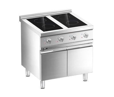 Floor Western Induction Four-zone Cooking Range with Cabinet