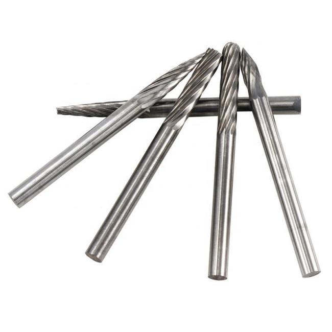 20PCS Solid 3X3 mm 1/8" Inch Shank 3mm Tungsten Carbide Rotary Files Burrs Conical Grinding Burrs Set
