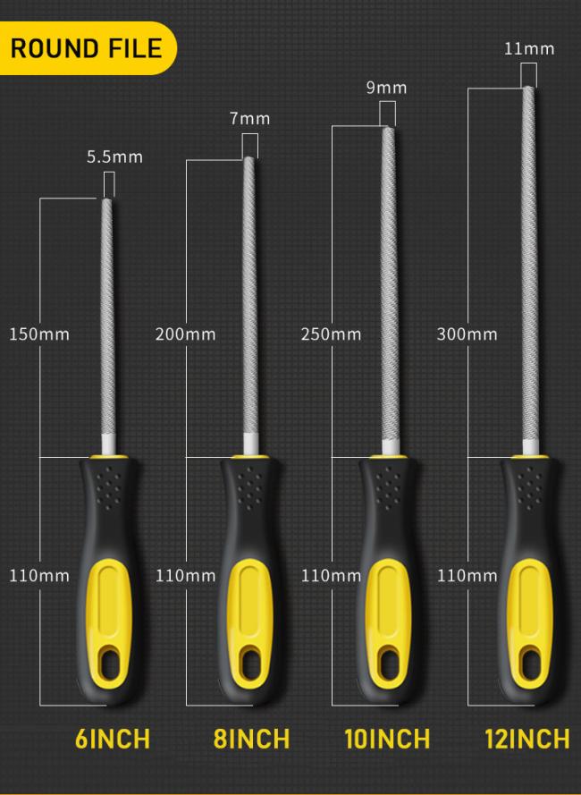 Hand Polishing Grinding Tool High Carbon Steel Half Round File