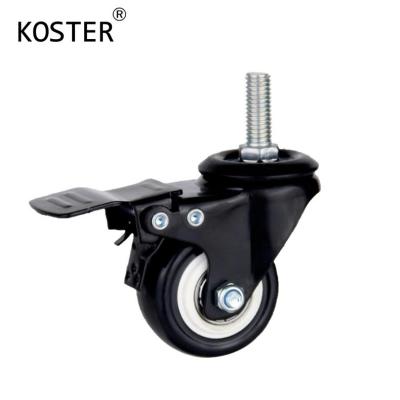 China Rodas industriais de 75 mm 3 polegadas Rodas de carrinho de castor com carga máxima de 110 kg de material PU à venda