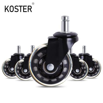 Cina 103 mm Altezza di installazione Cavi trasparenti in PU nero per sedie da ufficio di lunga durata in vendita