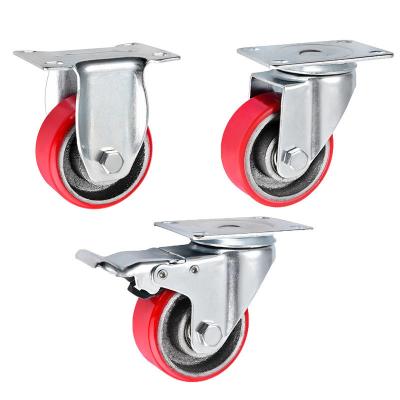 中国 縫製機械用重量PUカスターホイール 負荷 100kg/110kg/130kg 球軸承 販売のため