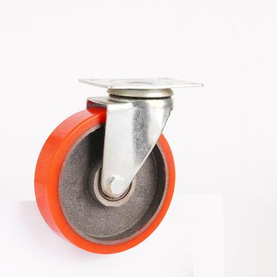 Китай 3.5 дюймовый поворотный колесный ролик PU с тормозом и высотой установки 103 мм / 128 мм / 155 мм продается