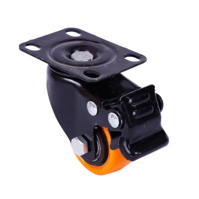 Cina 4 5 6 8 pollici di carrello statico gomma a prova di olio ruota a rotaia con 92 * 64mm dimensione della piastra superiore in vendita