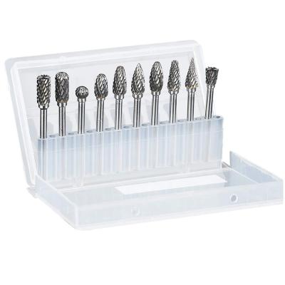 Chine 10PCS Dremel 3*3mm Solid Tungstène Carbide Fichier rotatif de broyage avec modèle de bidenté à vendre