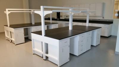China C - Mobília modular resistente química do laboratório do quadro com armários & a prateleira de suspensão à venda