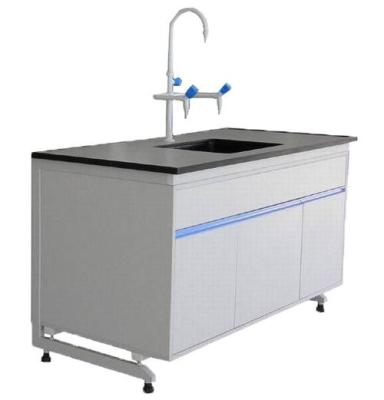 China Tabela de trabalho química laminada do canto da mobília do laboratório usando a chapa de aço de Galvanied com gavetas à venda