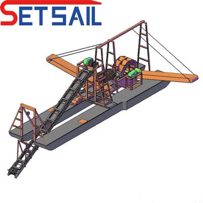 Chine Longue durée de vie Machine à laver le sable à roue avec pompe à eau Longue durée de vie 16 tours par minute Vitesse de vis à vendre