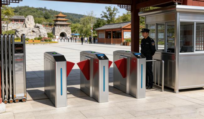 Turboo J282 Flap Barrier Gate operational installation view
