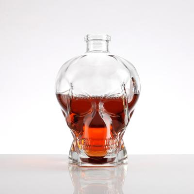 Cina Bottiglia di 750 ml di whisky vodka in vetro con sughero in vendita